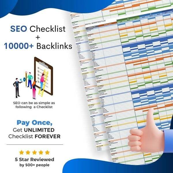 SEO Checklist + 10,000+ High Quality Backlinks