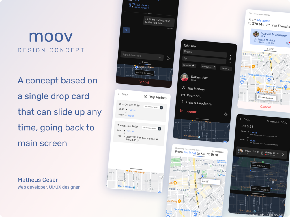 Moov: Urban mobility app (app design)