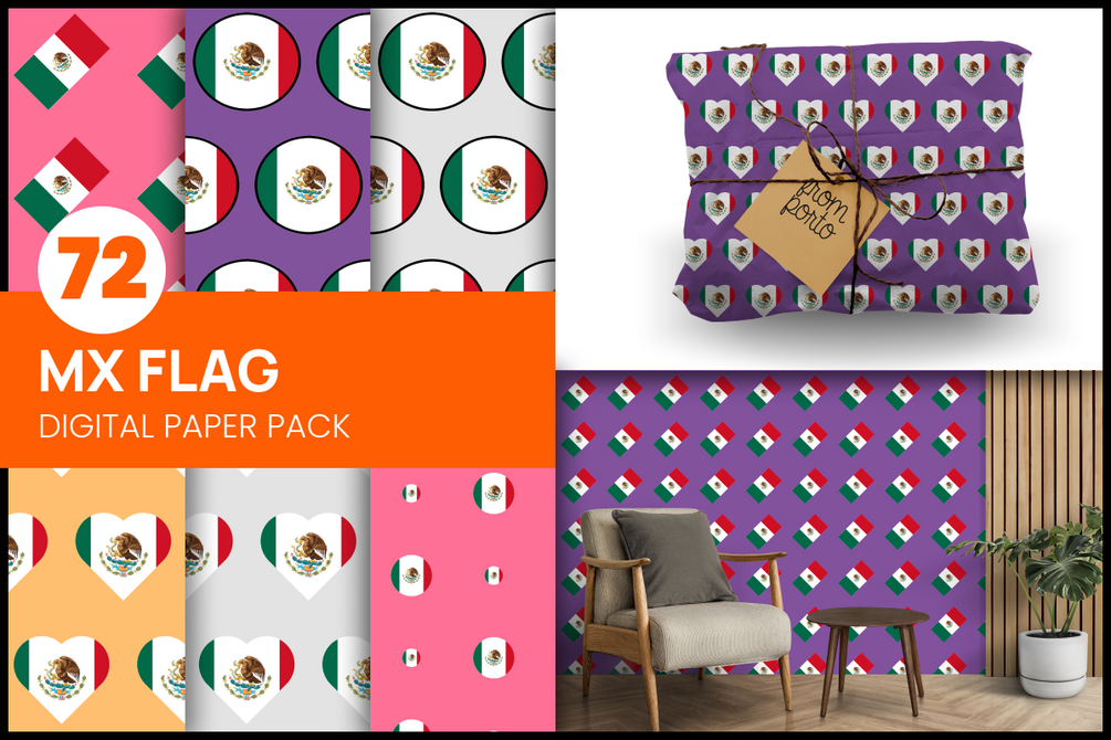 MX Flag Seamless Patterns
