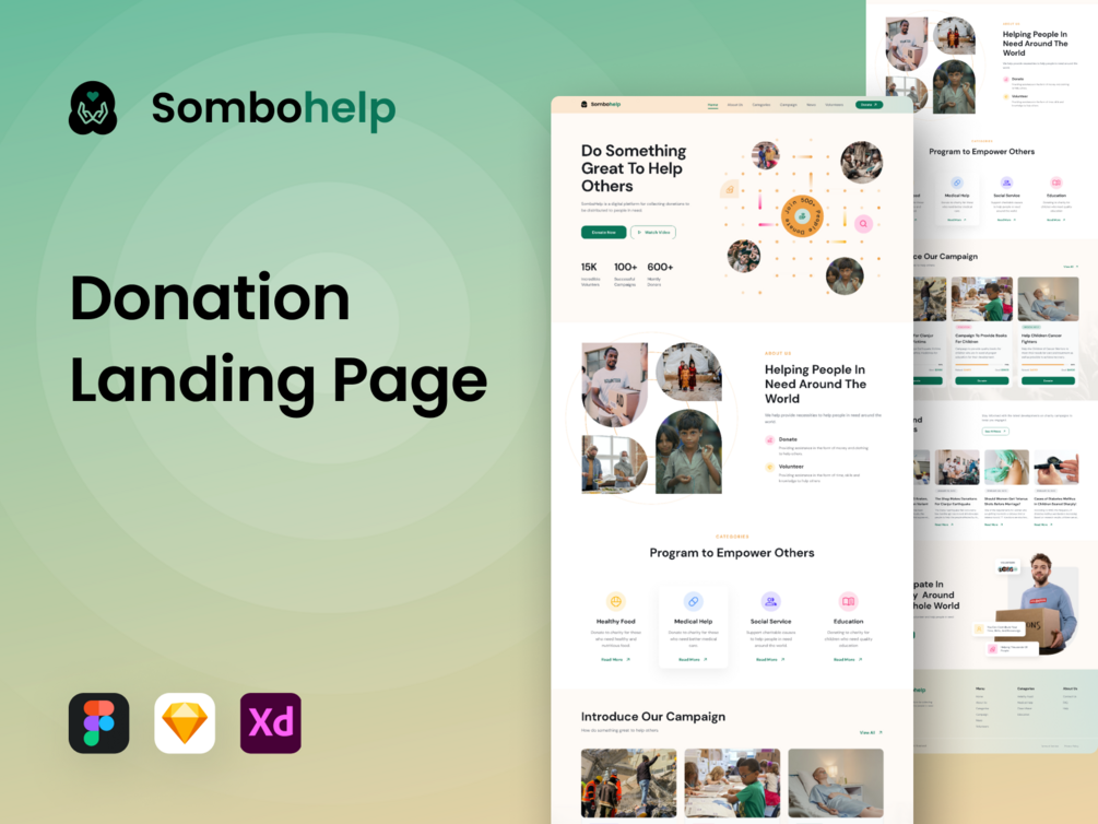 Sombohelp - Donation Landing Page