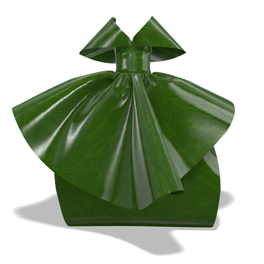 green vinyl costume dress