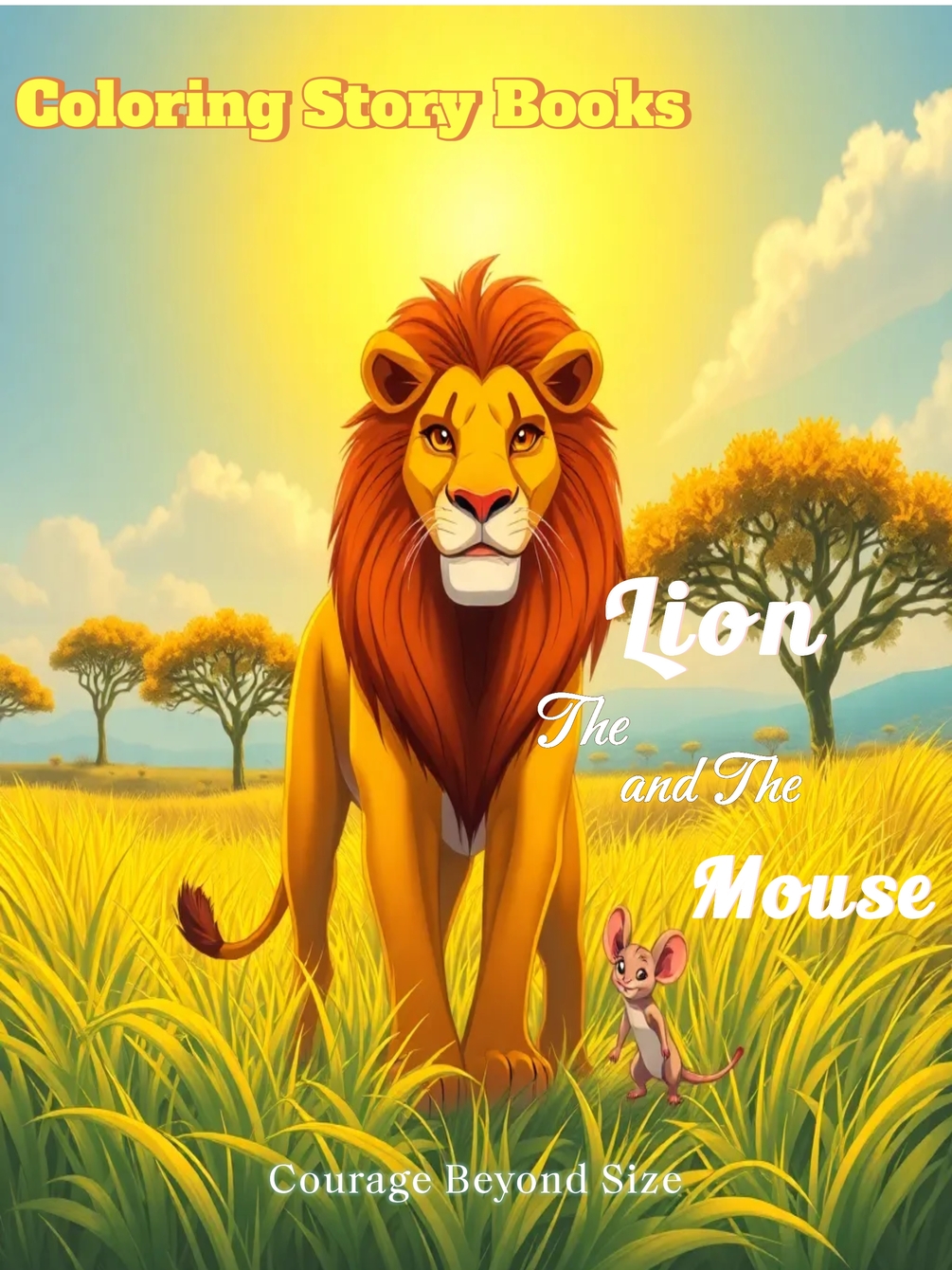 The Lion and the Mouse: A Printable Story Coloring Adventure
