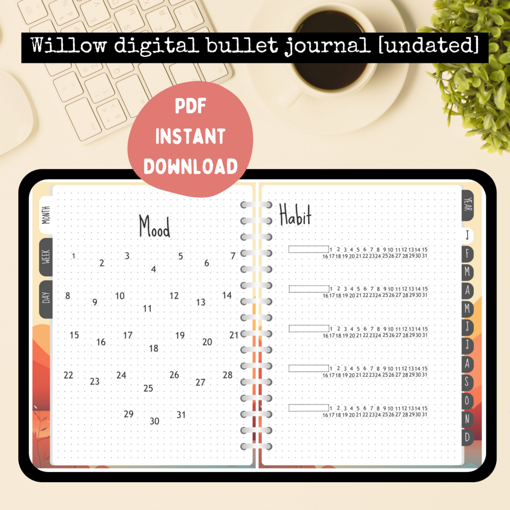 Willow Digital Premade Bullet Journal