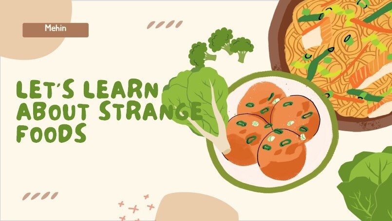 Let’s Learn About Strange Foods – Editable Classroom Slides