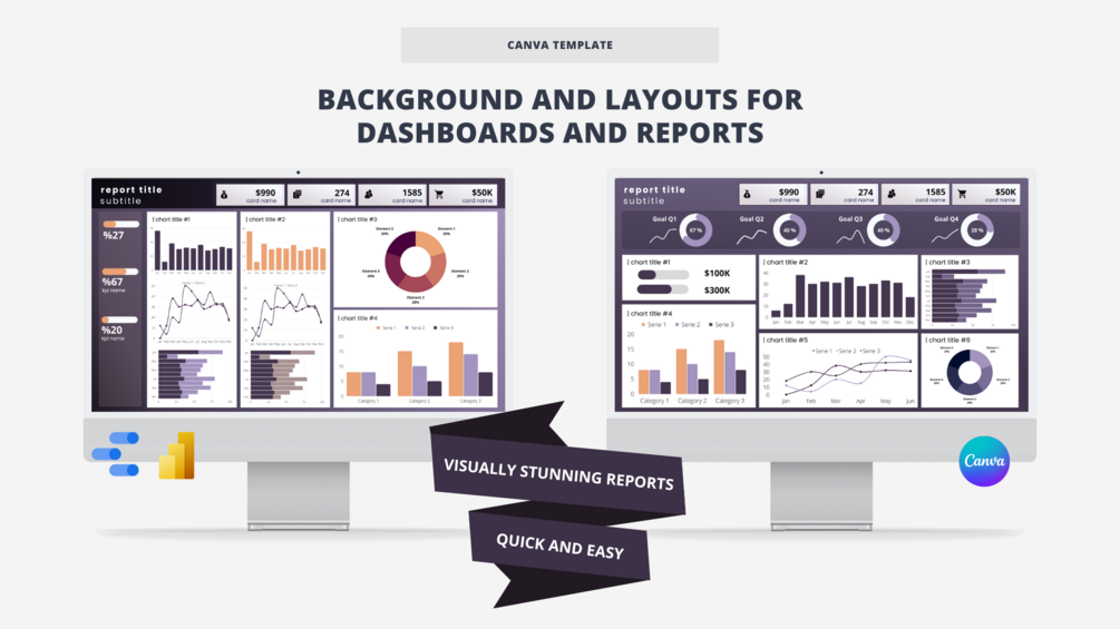 Dashboard Layouts Cover Backgrounds - for Power BI & Data Studio ...