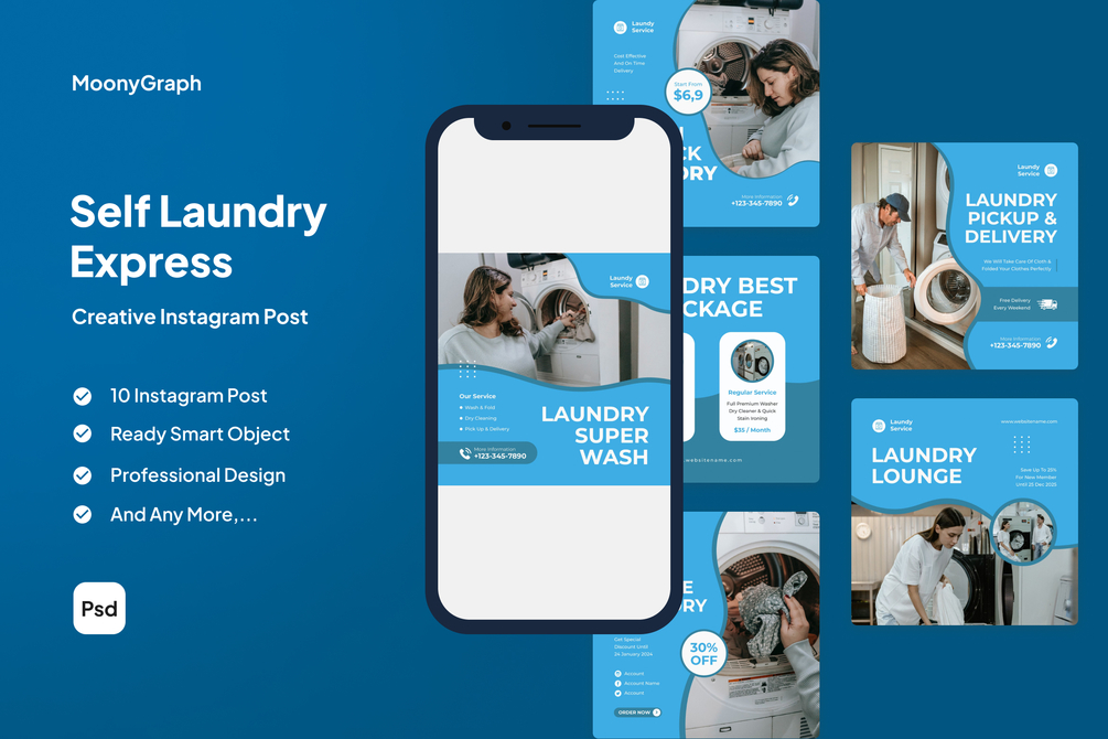 Self Laundry Service - Instagram Post