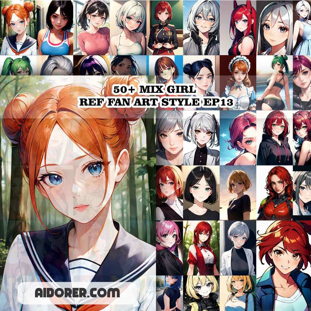 50+ MIX GIRL REF FAN ART STYLE EP13