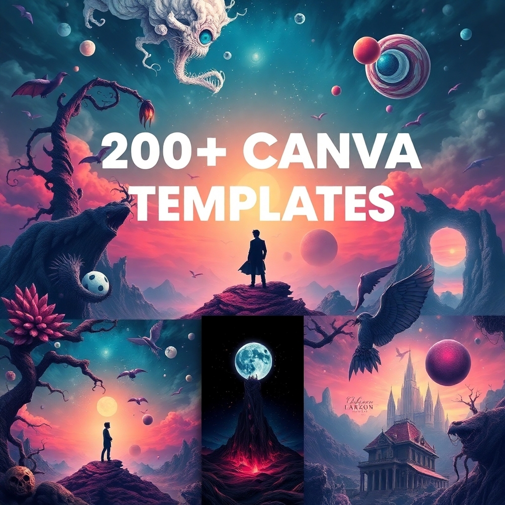 200+ Canva Templates – Effortlessly Create Stunning Designs