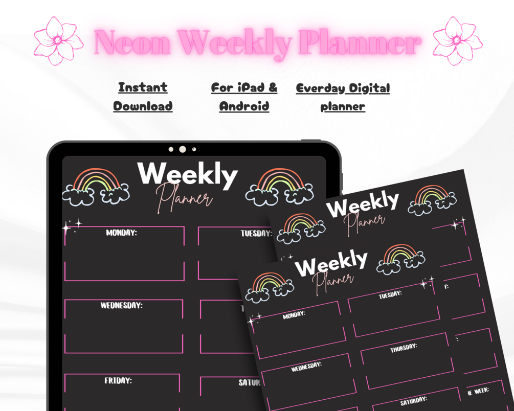 Neon Weekly Planner