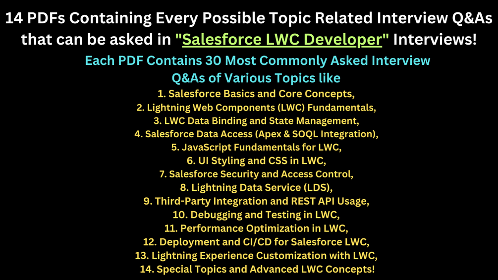 14 PDFs Containing Interview Q&As of Every Possible Topic that can be asked in your "Salesforce ...