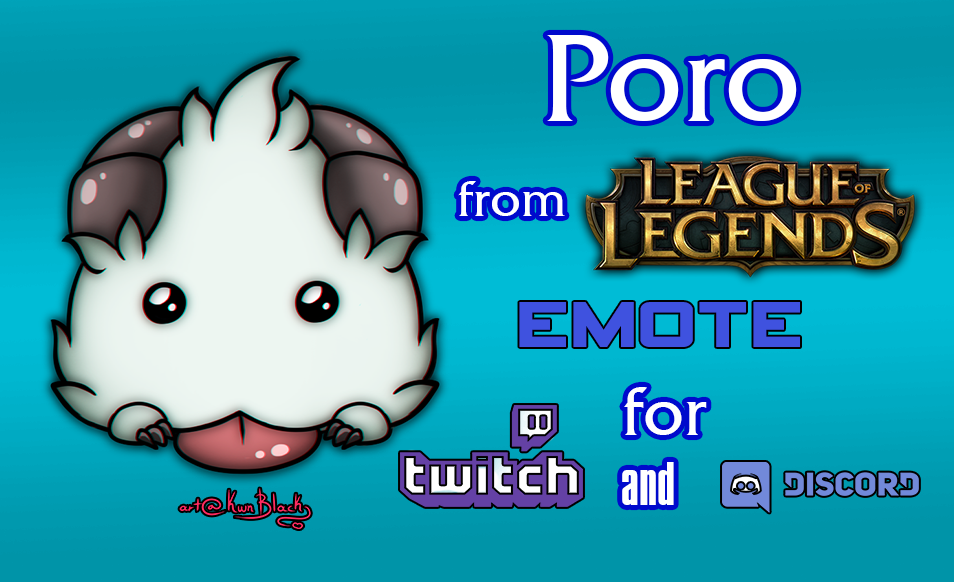 Twitch and Discord Emote: Poro from League of Legends