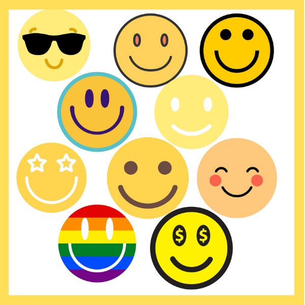 Bundle of Ten ( 10) Smiley Faces SVG svg png, Cricut File, Silhouette ...