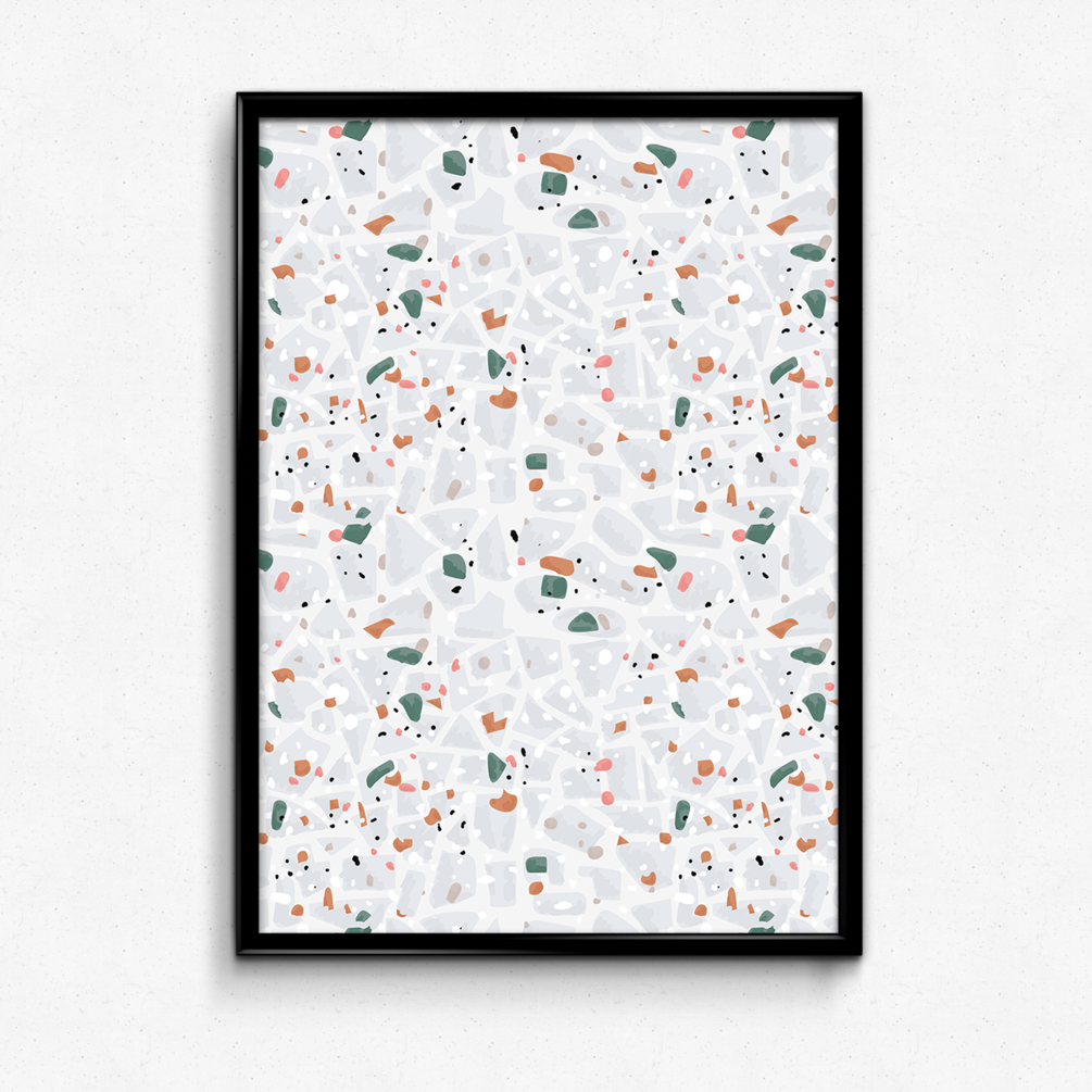 Terrazzo Style No 02 - High-Resolution Printable Poster Print