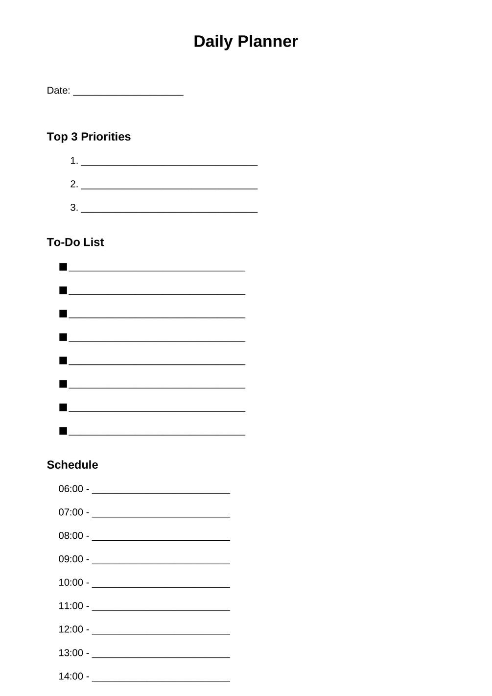 Simple & Clean Daily Planner PDF – Stay Organized Every Day (copy)