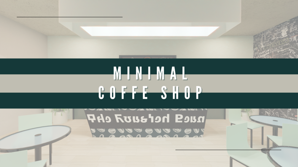 Minimal Coffee Shop Blender Scene