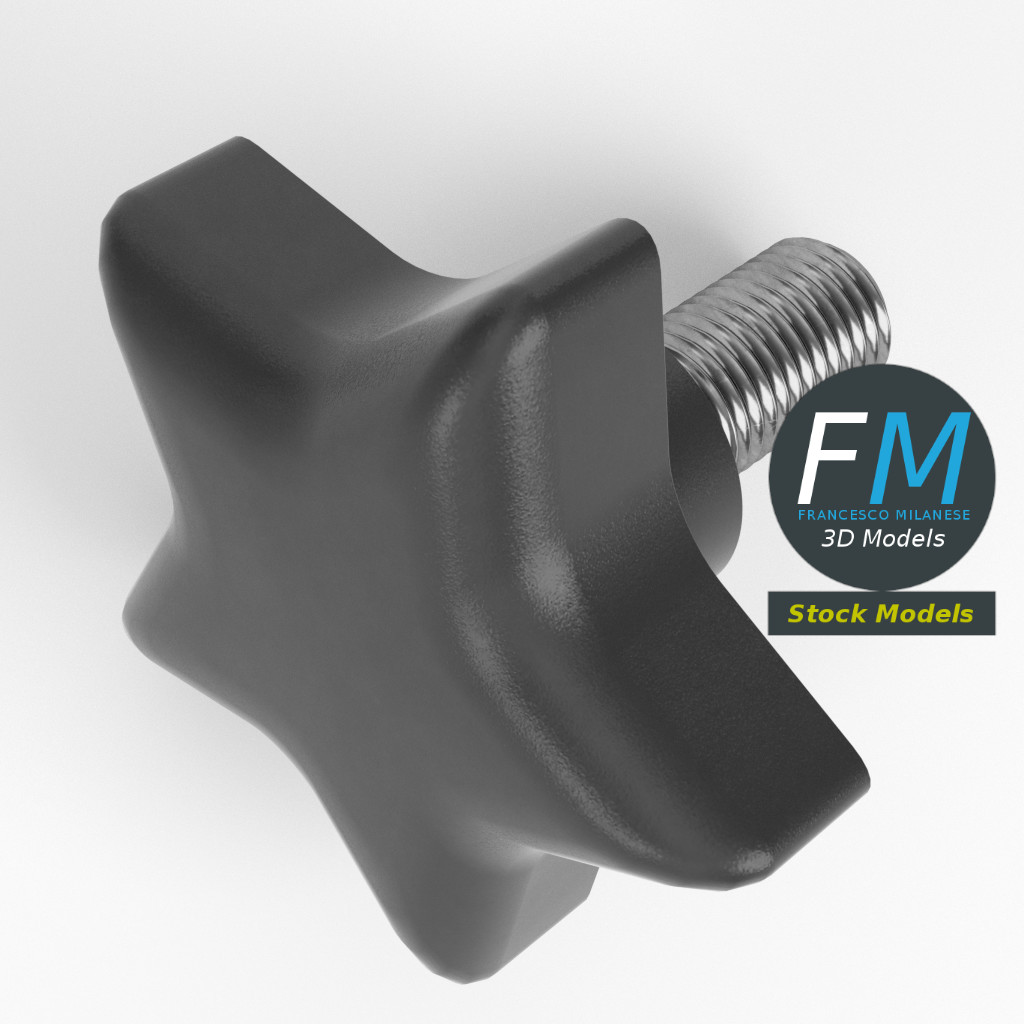 3D MODEL - Star shaped knob