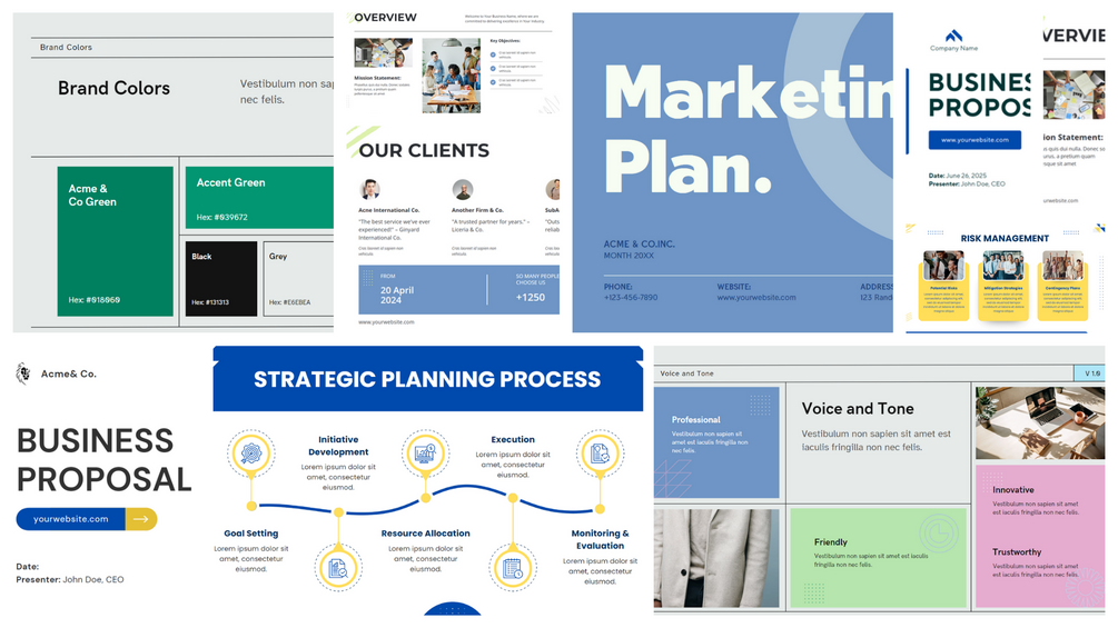 10 Professional Brand & Business Presentation Templates