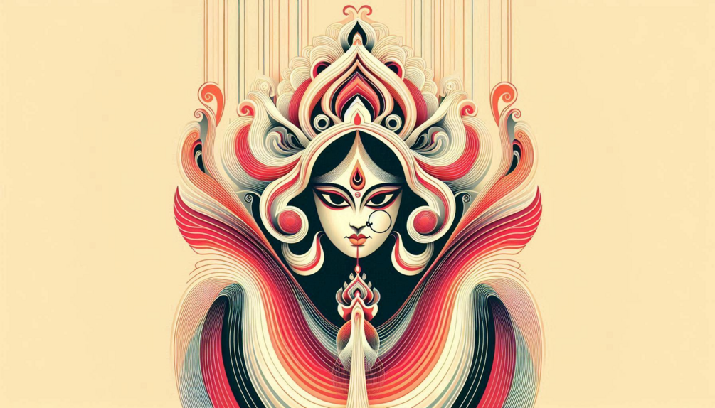 🌸 Explore the Divine Beauty of Abstract Durga Mata as Shailaputri 🌺 # ...
