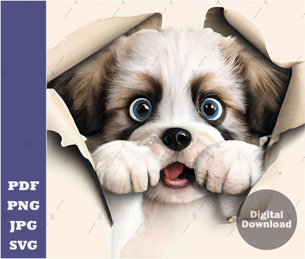 Puppy breaking Wall Paper - 1