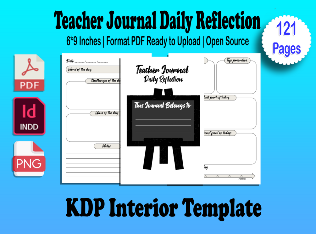 Teacher Journal Daily Reflection | KDP Interior