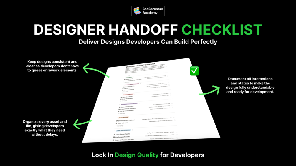 Designer Handoff Checklist