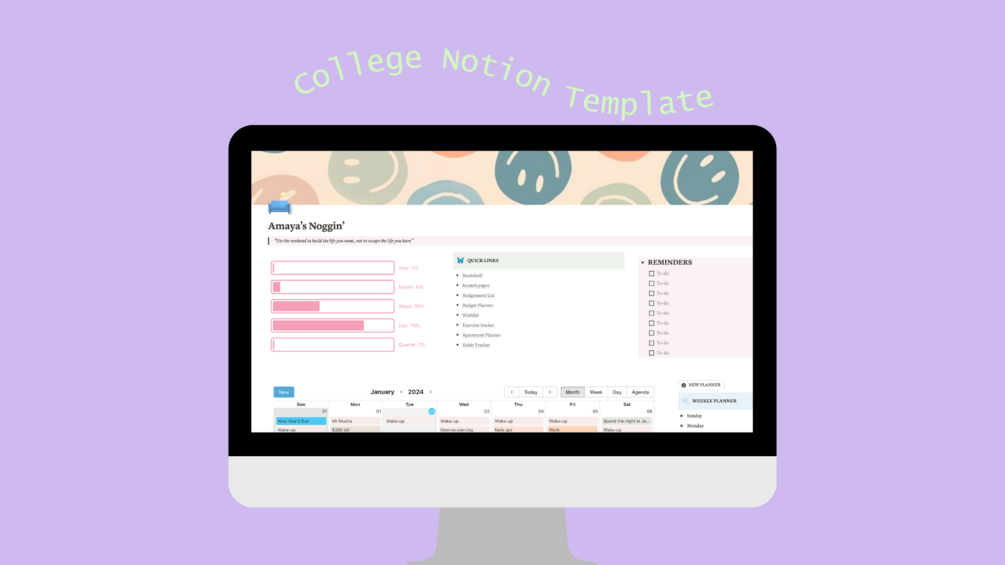 College Student Notion Template