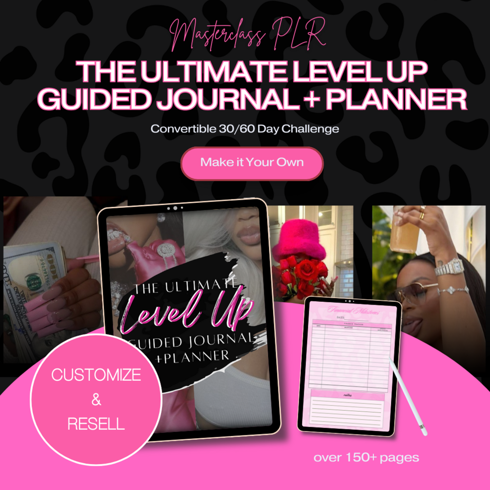 Masterclass PLR: The Ultimate Level Up Guided Journal + Planner