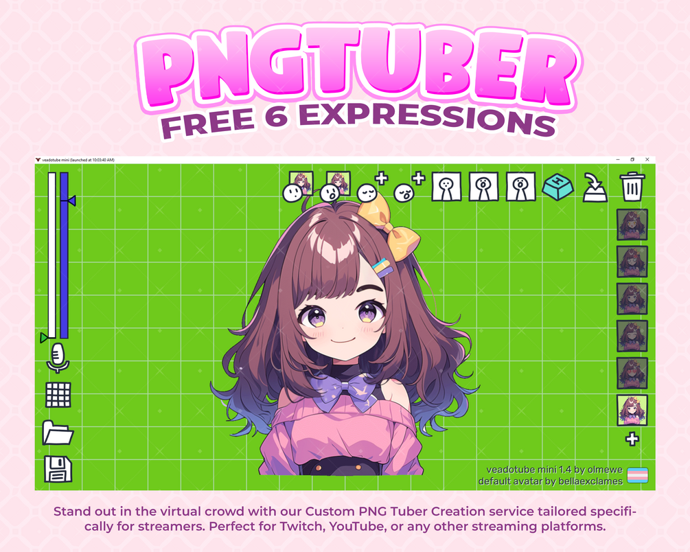 PNG Tuber | Cute Tuber Character Girl Pink Clothes for Live Streaming ...