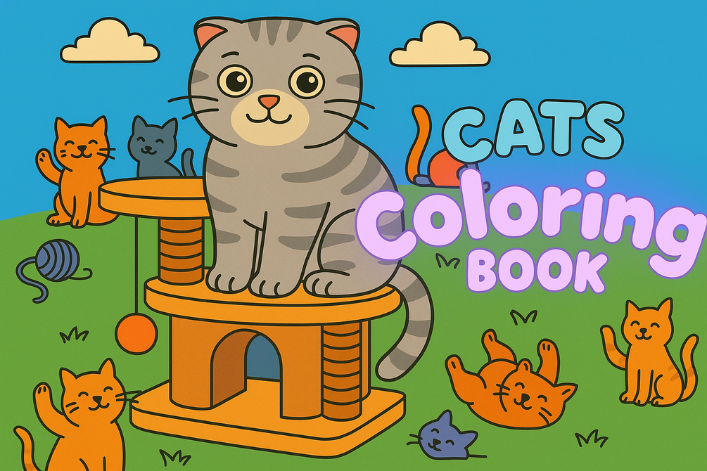 Cats Coloring Book