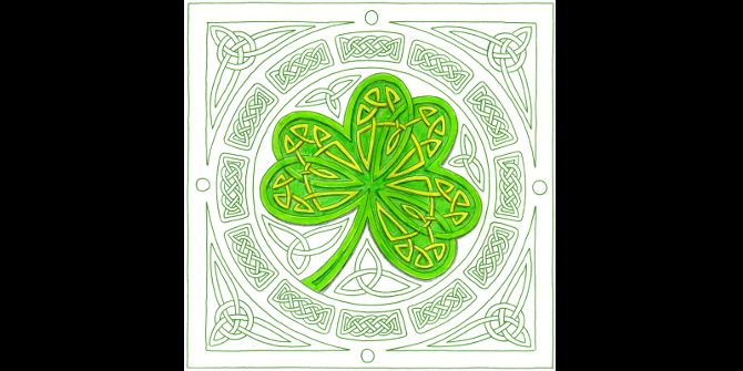 Knotwork Trefoil Colouring Page