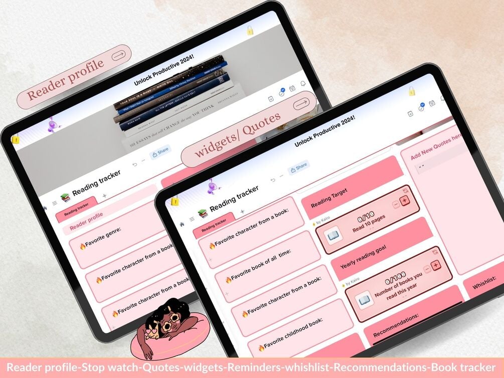 Reading tracker xTiles template