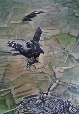 Crow flying above Ukraine Art 5