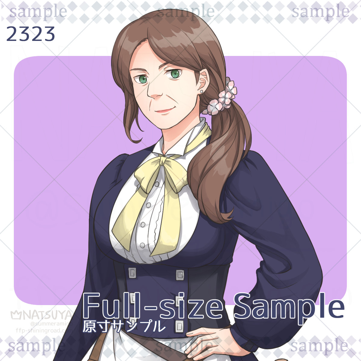 Anime Character Art Pack: 2323 - 6 Expressions | Image: Woman, middle ...