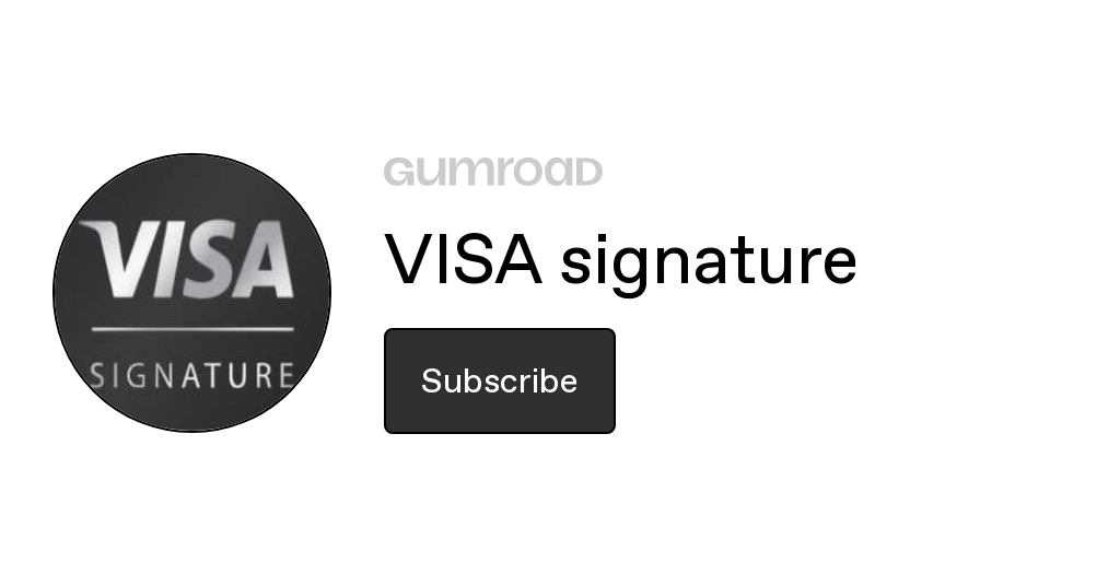 VISA signature