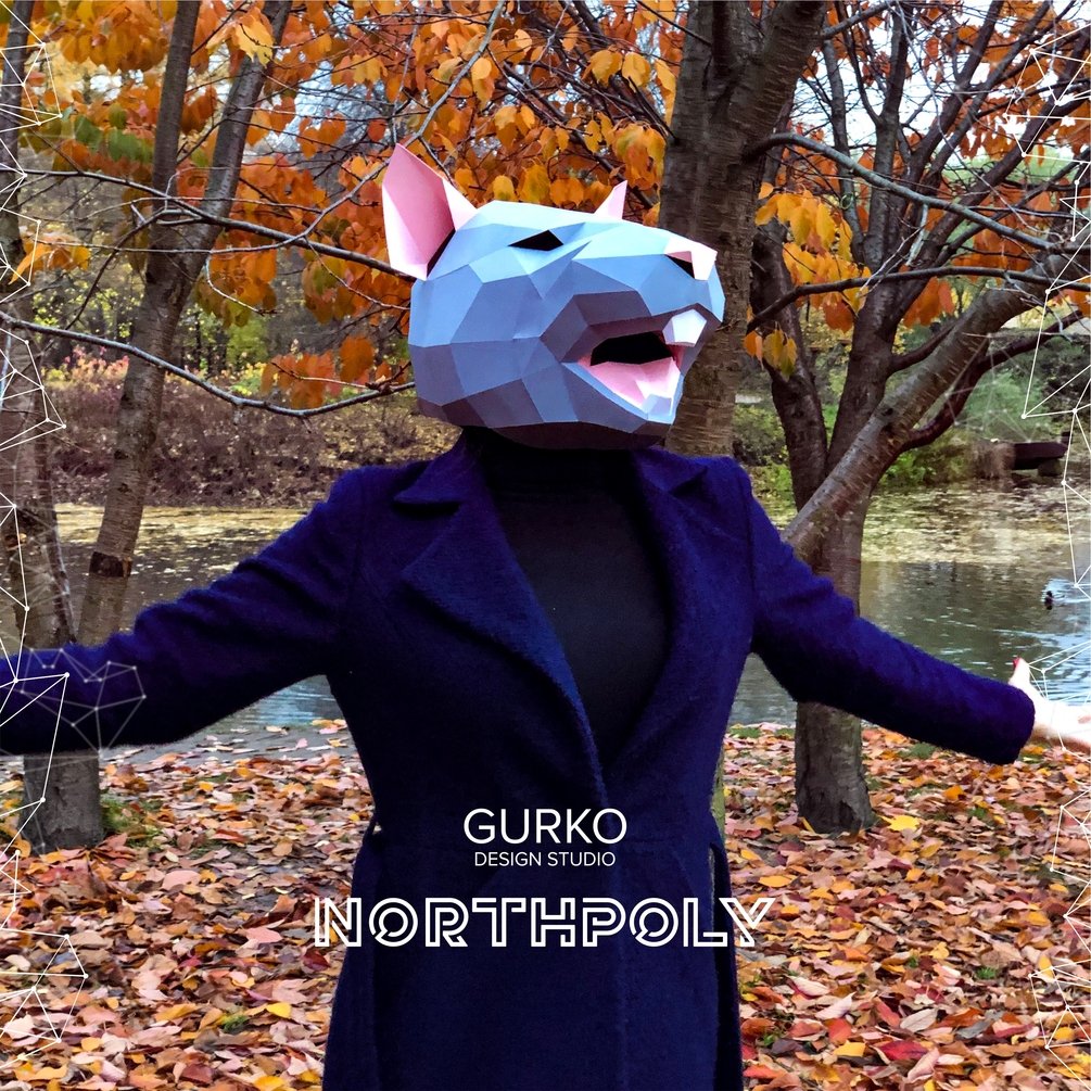 Evil Rat Mask Papercraft, Mouse, Pdf, Gurko, Pepakura, Template, 3D ...