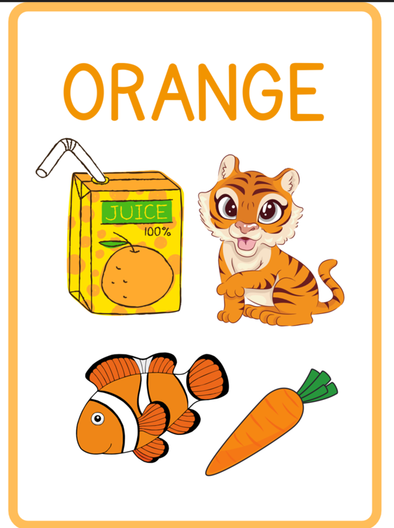 Premium Vibrant Color Flashcards for Young Minds-10 pages