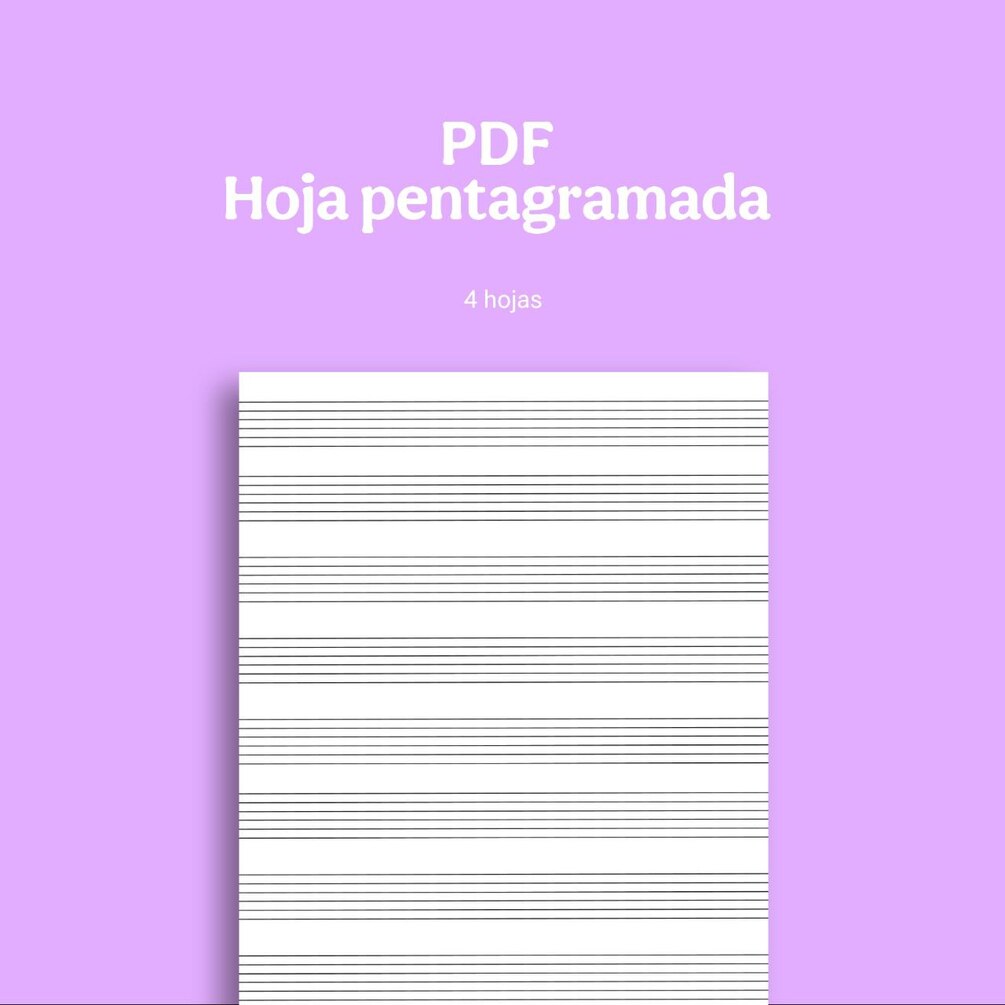 Diseño hojas pentagramadas