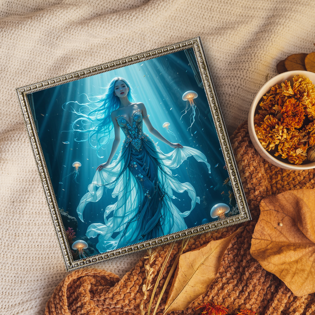The Abyssal Siren – Enchanted Mermaid Fantasy Wall Art
