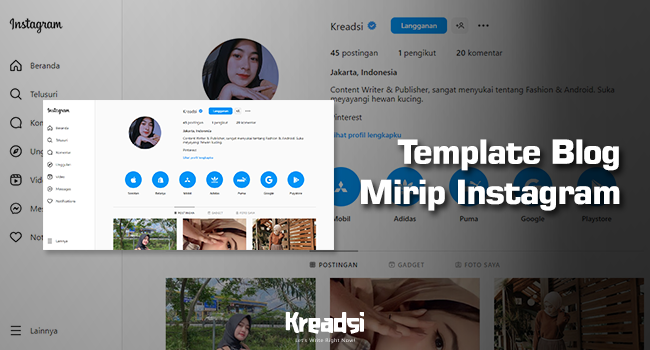 Template Blogger Mirip Instagram
