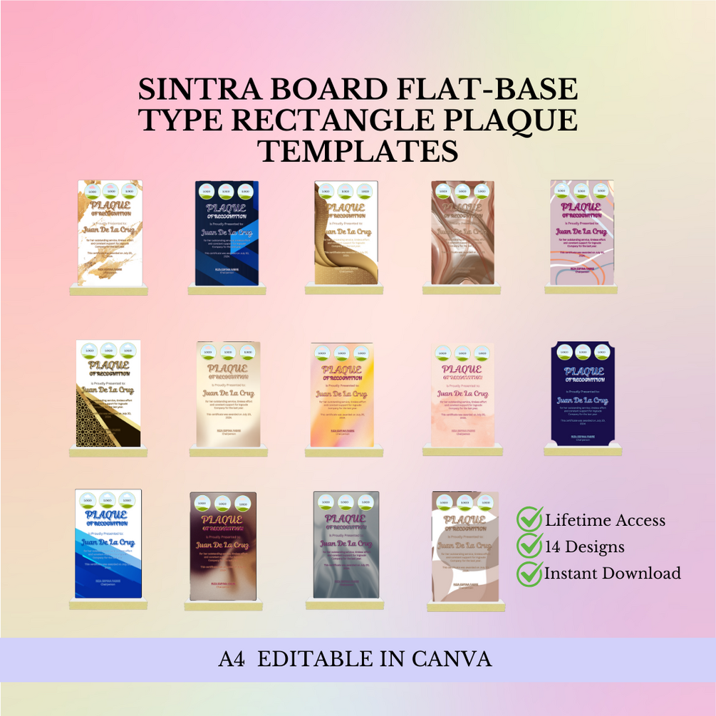RECTANGLE SINTRA FLAT PLAQUE