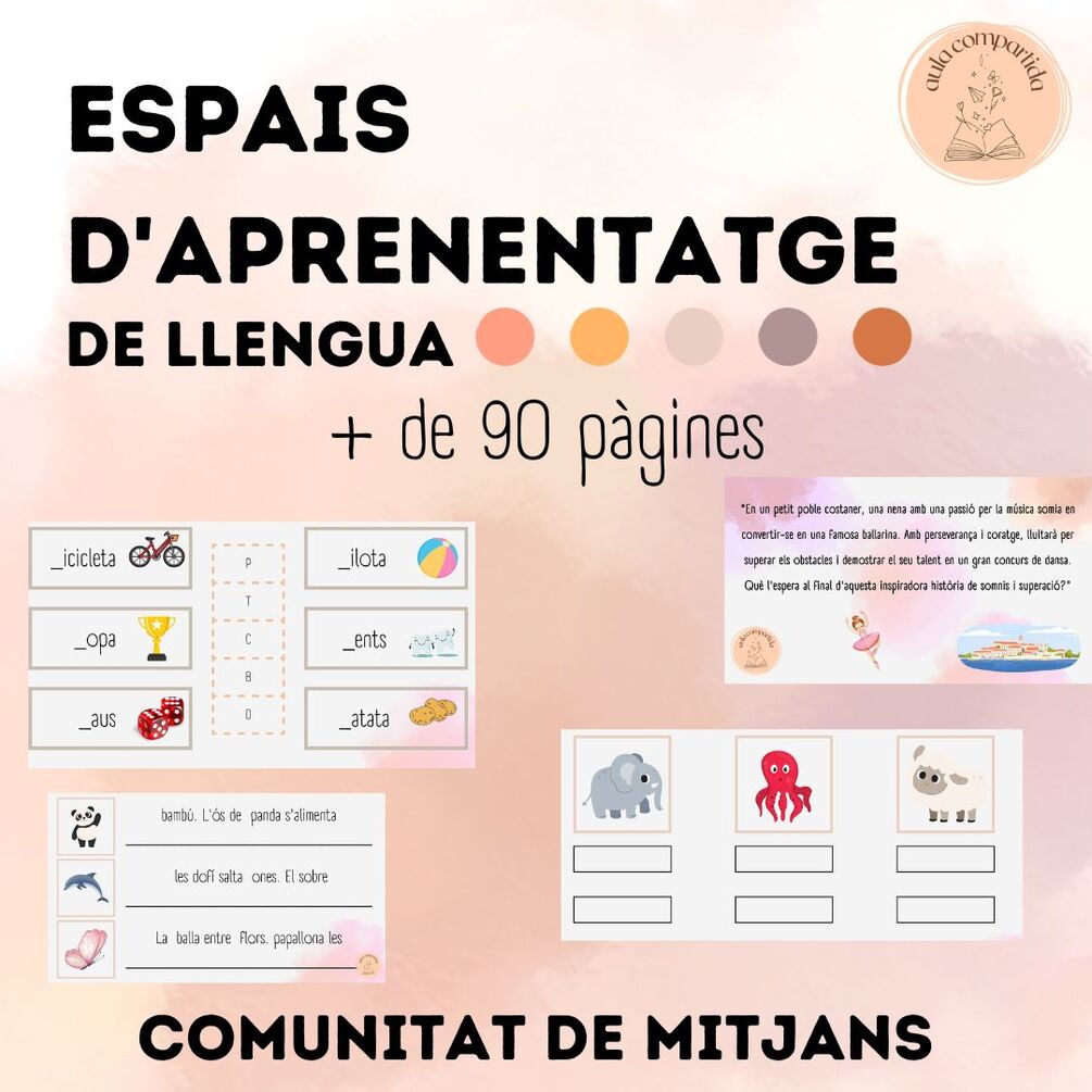 ESPAIS APRENENTATGE LLENGUA 1r a 3r