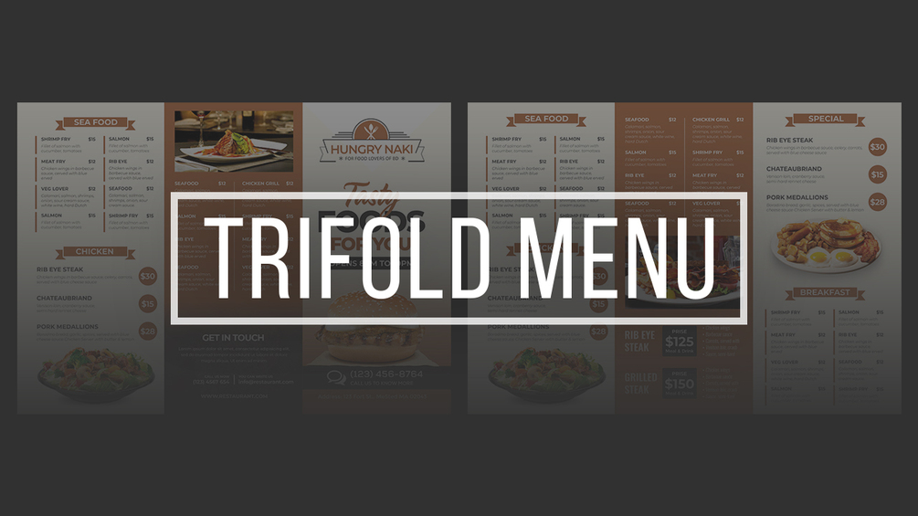 Trifold Food Menu Canva Template