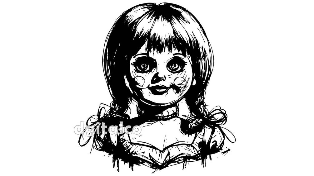 Vector Portrait of Annabelle The Killer Doll - EerieInk ...