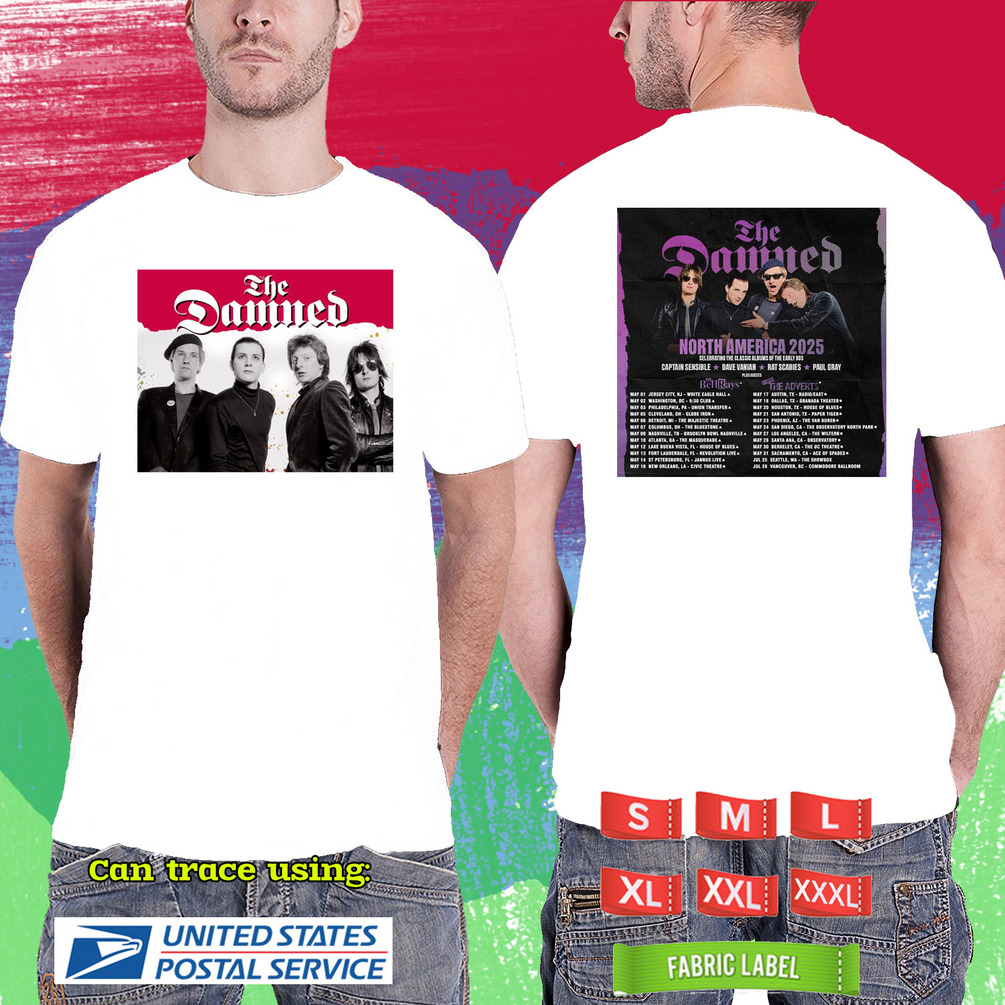 THE DAMNED CELEBRATES CLASSIC ALBUM 80'S TOUR 2025. THE DAMNED. UNISEX ...