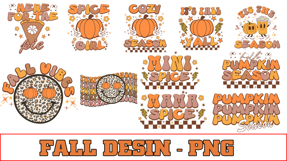 Fall t-shirt designs (PNG), design for tshirt. for Merch By Amazon ...