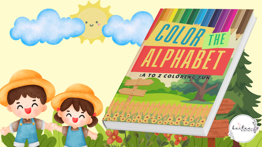 Color the Alphabet: A to Z Coloring Fun by keiteedigitals