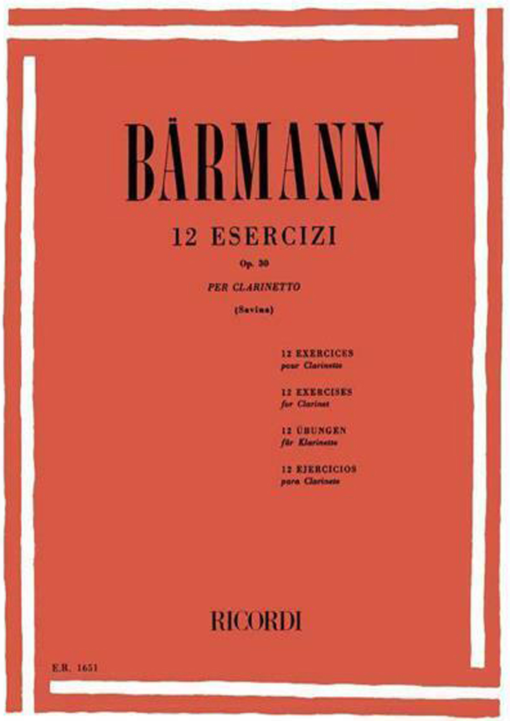 Barmann - 12 esercizi per clarinetto