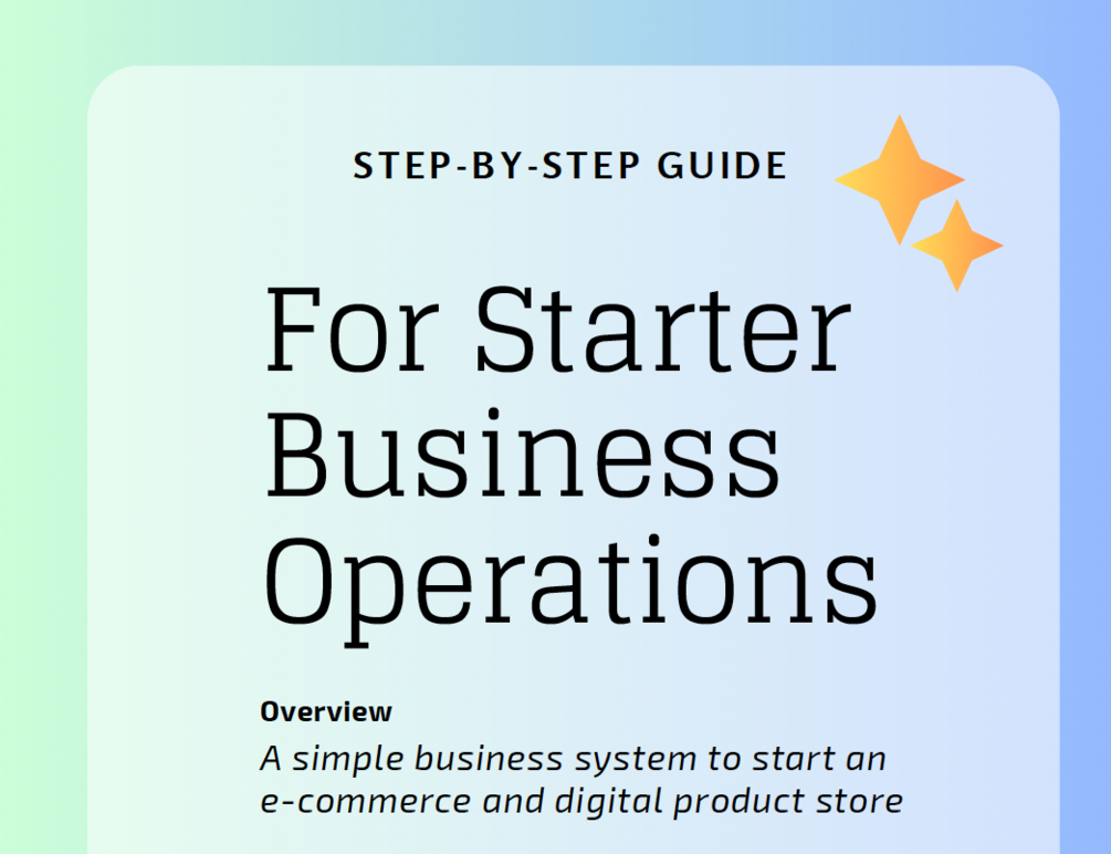 E-Commerce Starter Business Operations Kit