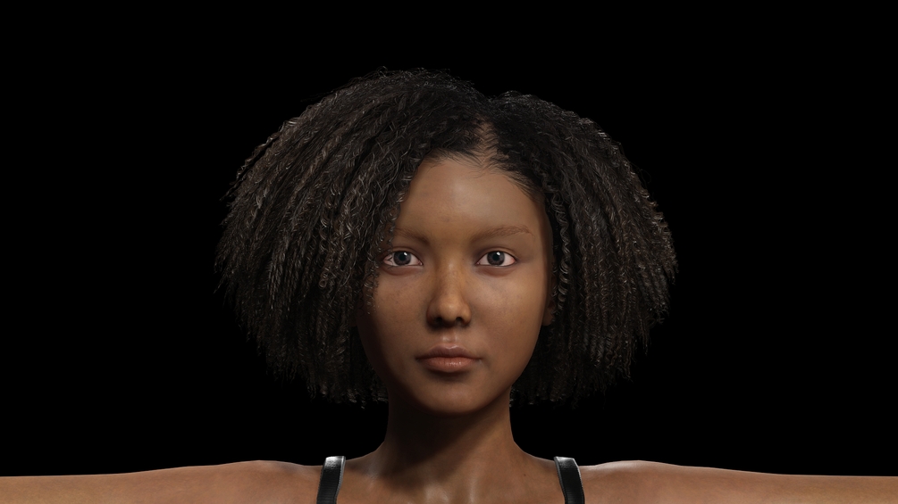 3D Digital Character Model | African Female | Fully Rigged | Blender ...
