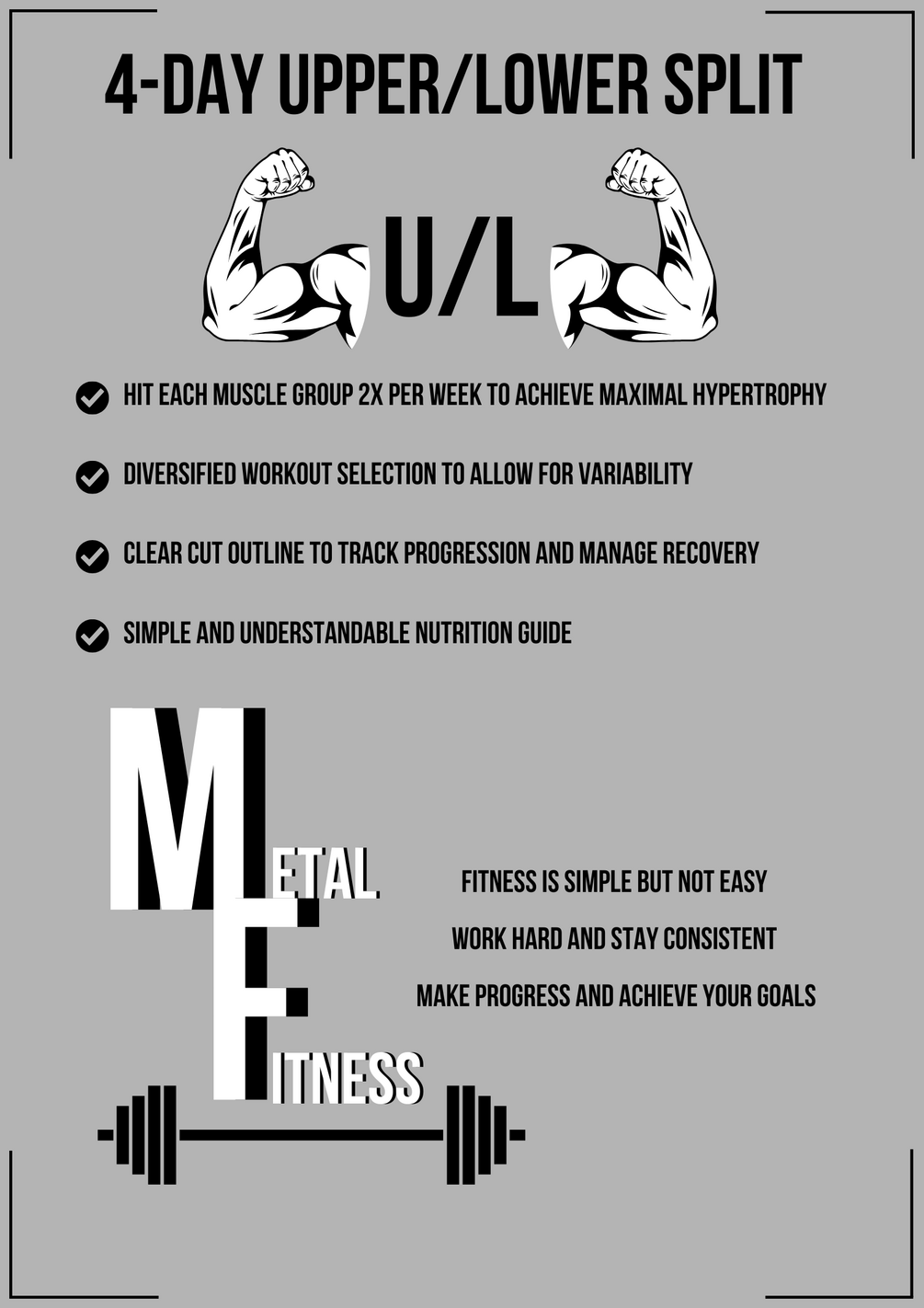 4-Day Upper/Lower Hypertrophy Split